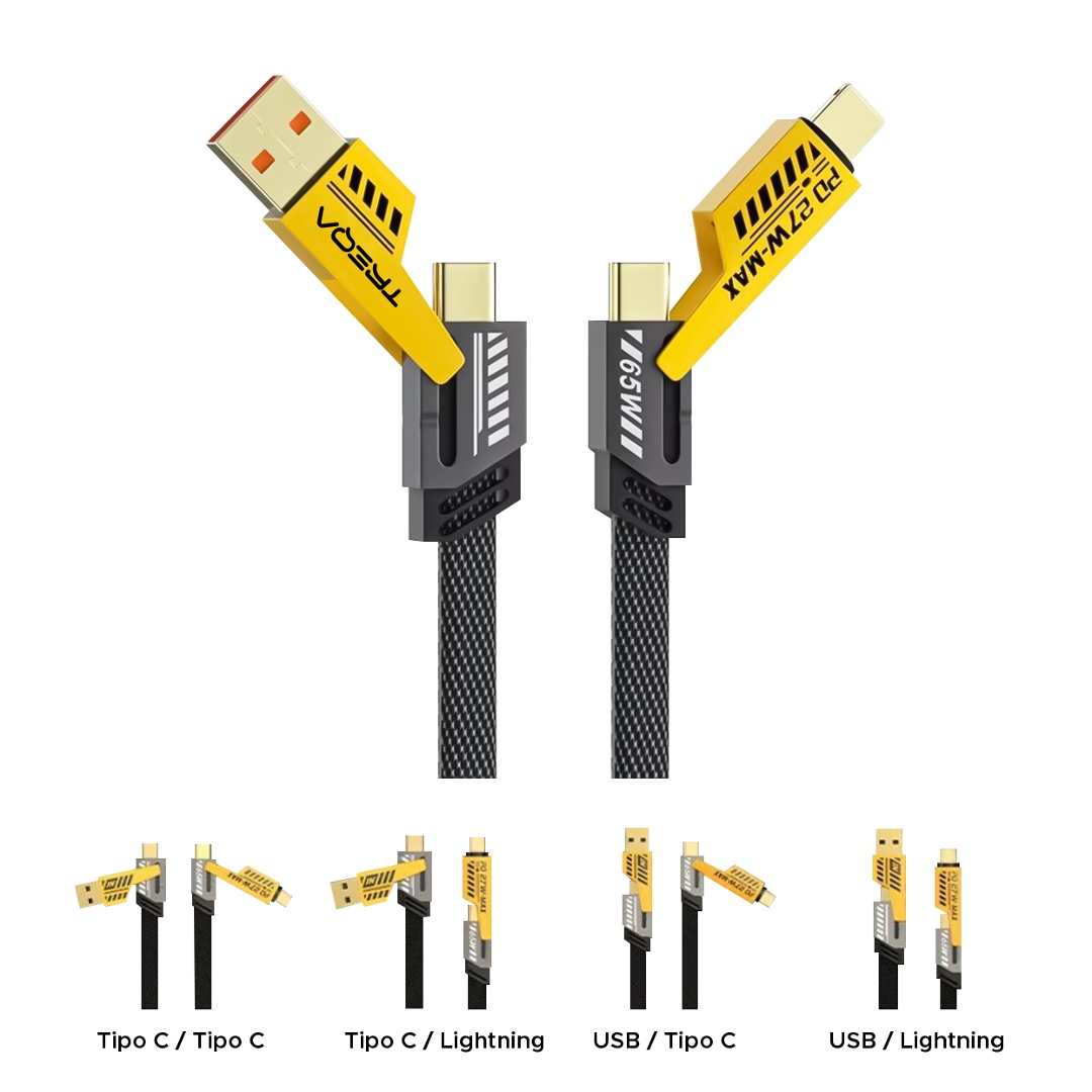 CABLE REFORZADO DE CARGA RÁPIDA Y DATOS TREQA Tecnología Cables y ...